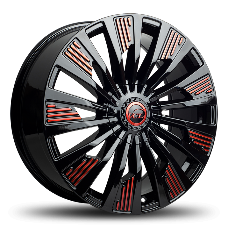 VCT Alpha Wheel in Black Machined Red – VCT Wheels